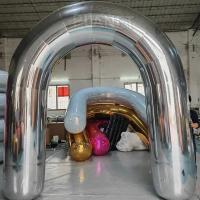 China Custom Reflective Mirror Inflatable Arch PVC Wedding Party Decoration Archway 5-7 Days Production for sale