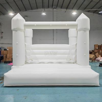 China White 10ft Inflatable Jumping Castle Bouncer PVC Bounce House for Kids Parties with 0.55mm Tarpaulin for sale