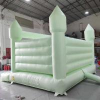 China Kids Light Green Inflatable Bounce House Bouncy Castle 3m x 3m with Blower for sale