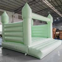 China Kids Light Green Inflatable Bounce House Bouncy Castle 3m x 3m with Blower for sale