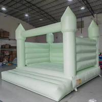 China Kids Light Green Inflatable Bounce House Bouncy Castle 3m x 3m with Blower for sale