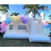 China Commercial White Bounce House Slide Combo 16.4ft Inflatable Bouncer PVC Jumping Castle for sale