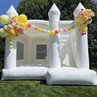 China Commercial White Bounce House Slide Combo 16.4ft Inflatable Bouncer PVC Jumping Castle for sale