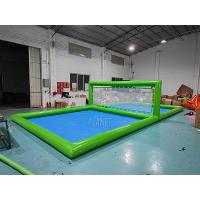 China Portable Inflatable Volleyball Pool Court 10m x 5m x 2m PVC Floating Court for Water Parks for sale