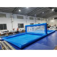 China Portable Inflatable Volleyball Pool Court 10m x 5m x 2m PVC Floating Court for Water Parks for sale