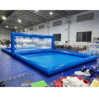 China Portable Inflatable Volleyball Pool Court 10m x 5m x 2m PVC Floating Court for Water Parks for sale