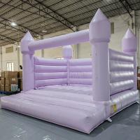 China Pastel Purple Inflatable Bouncy Castle 13ft Kids Wedding Bounce House PVC for sale