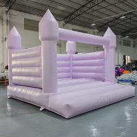 China Pastel Purple Inflatable Bouncy Castle 13ft Kids Wedding Bounce House PVC for sale