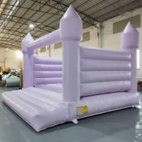 China Pastel Purple Inflatable Bouncy Castle 13ft Kids Wedding Bounce House PVC for sale