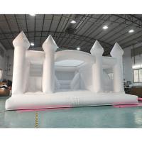 China White Party Bounce House Combo PVC Inflatable Bouncy Castle with Slide 5x6m for sale