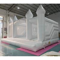 China White Party Bounce House Combo PVC Inflatable Bouncy Castle with Slide 5x6m for sale