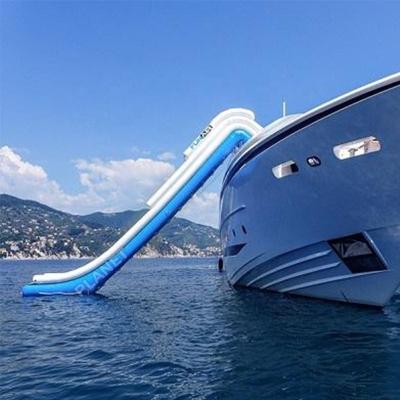 China Custom Inflatable Yacht Slide 0.65mm PVC Tarpaulin for Adults Water Lake Dock Slide for sale