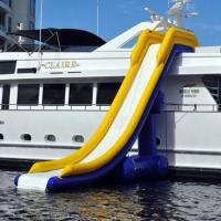 China Custom Inflatable Yacht Slide 0.65mm PVC Tarpaulin for Adults Water Lake Dock Slide for sale