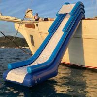 China Custom Inflatable Yacht Slide 0.65mm PVC Tarpaulin for Adults Water Lake Dock Slide for sale
