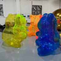 China Colorful Transparent PVC Inflatable Gummy Bear 1.2m 1.5m 1.8m 2.5m 3.0m Tall Custom Logo for sale