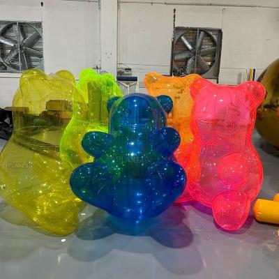 China Colorful Transparent PVC Inflatable Gummy Bear 1.2m 1.5m 1.8m 2.5m 3.0m Tall Custom Logo for sale