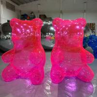 China Colorful Transparent PVC Inflatable Gummy Bear 1.2m 1.5m 1.8m 2.5m 3.0m Tall Custom Logo for sale
