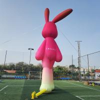 China Giant Inflatable Rabbit - Custom Size PVC Art Decoration with 5-7 Day Production for sale