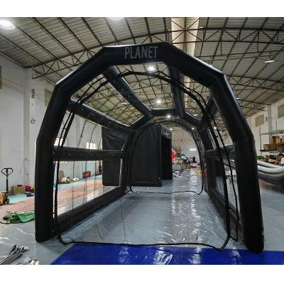 China Inflatable Baseball Batting Cage 20x12x10ft PVC Tarpaulin Outdoor Training Net for sale