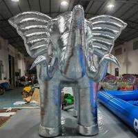 China Custom 3m Tall Inflatable Elephant Giant Silver Gold Animal Decoration for Stage Events for sale