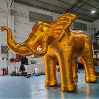 China Custom 3m Tall Inflatable Elephant Giant Silver Gold Animal Decoration for Stage Events for sale