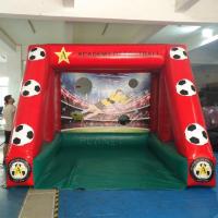 China Inflatable Soccer Shootout Game 3.66m PVC Football Goal for Events and Training for sale