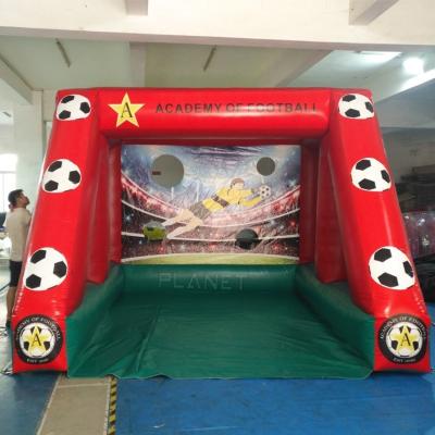 China Inflatable Soccer Shootout Game 3.66m PVC Football Goal for Events and Training for sale
