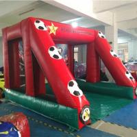 China Inflatable Soccer Shootout Game 3.66m PVC Football Goal for Events and Training for sale