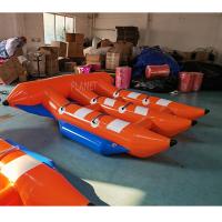China Towable Inflatable Flying Fish Banana Boat 0.9mm PVC Water Sports Tube for Amusement Park for sale