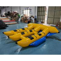China Towable Inflatable Flying Fish Banana Boat 0.9mm PVC Water Sports Tube for Amusement Park for sale