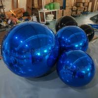 China Double Layer PVC Blue Inflatable Mirror Ball 60cm to 400cm Custom Sizes for Event Decoration for sale