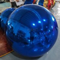 China Double Layer PVC Blue Inflatable Mirror Ball 60cm to 400cm Custom Sizes for Event Decoration for sale