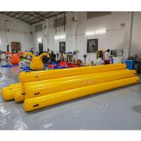China Inflatable Triathlon Buoy 1.6m Long 20cm Diameter PVC Marker Buoy for Swimming Race for sale