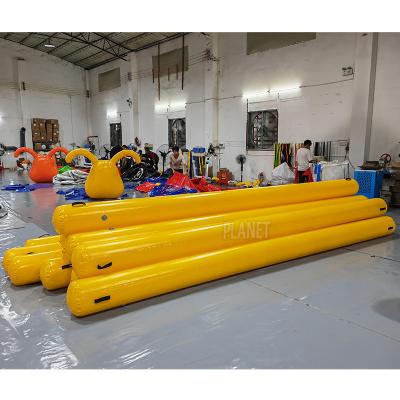 China Inflatable Triathlon Buoy 1.6m Long 20cm Diameter PVC Marker Buoy for Swimming Race for sale
