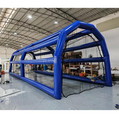 China Custom Portable Inflatable Baseball Cage Net 40x12x12 ft PVC Batting Cage for Training for sale