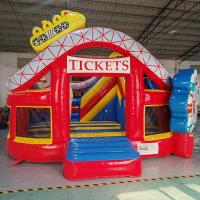 China Commercial Inflatable Bouncy Castle with Slide 5.5x5.1x4.3m for Kids Party Rental for sale