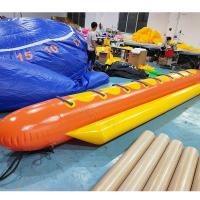 China Inflatable Banana Boat Towable Tube 0.9mm PVC for 6 Riders Water Sport Game for sale