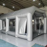 China Portable Inflatable Spray Paint Booth 4x3.4x3m PVC Car Painting Tent with Blower for sale