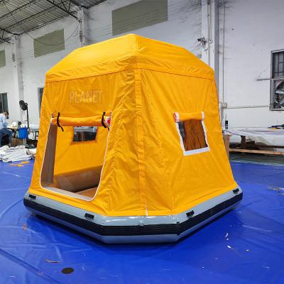 China Inflatable Water Floating Tent PVC Camping Shoal Raft Boat 2.5m x 2.5m for sale