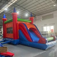 China Inflatable Bouncer Jumping Castle with Slide 0.55mm PVC for Commercial Use for sale
