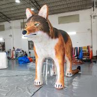 China Custom Giant Inflatable Wolf 3m Tall Standing Cartoon Balloon for Advertisement Decoration for sale