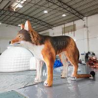 China Custom Giant Inflatable Wolf 3m Tall Standing Cartoon Balloon for Advertisement Decoration for sale
