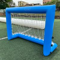 China Custom Portable Inflatable Football Goal 0.65mm PVC Soccer Training Goal with Net for sale