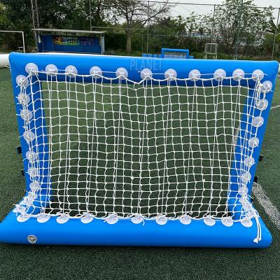 China Custom Portable Inflatable Football Goal 0.65mm PVC Soccer Training Goal with Net for sale