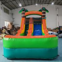 China Giant Inflatable Combo Water Slide Bounce House 6.4m PVC with Pool for Amusement Park for sale