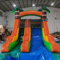China Giant Inflatable Combo Water Slide Bounce House 6.4m PVC with Pool for Amusement Park for sale