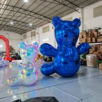 China Giant Inflatable Mirror Reflective Bear 1.8m 2.5m 3m Custom Cartoon Model for Advertising for sale