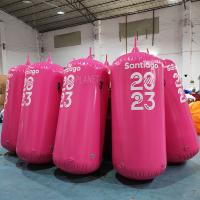 China Customized PVC Inflatable Water Buoy Cylinder Tube 0.4m Dia 1.0m Height for Marine Safety for sale