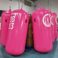 China Customized PVC Inflatable Water Buoy Cylinder Tube 0.4m Dia 1.0m Height for Marine Safety for sale