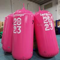 China Customized PVC Inflatable Water Buoy Cylinder Tube 0.4m Dia 1.0m Height for Marine Safety for sale
